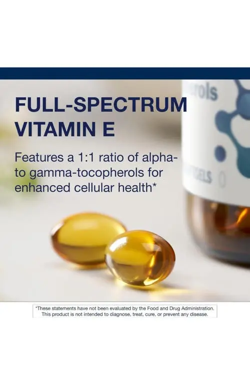 METAGENICS Vitamin E Mixed Tocopherols High Potency Antioxidant Supplement 60 Softgels