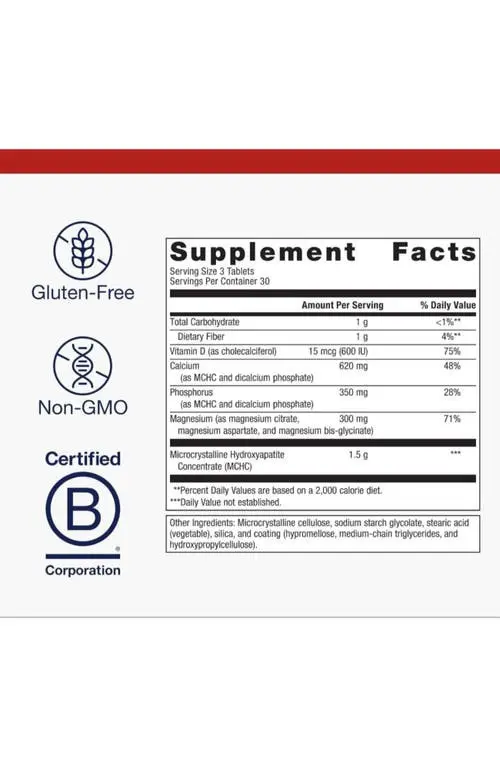 METAGENICS Bone Builder Comprehensive Strength Supplement Tablets 90 Tablets