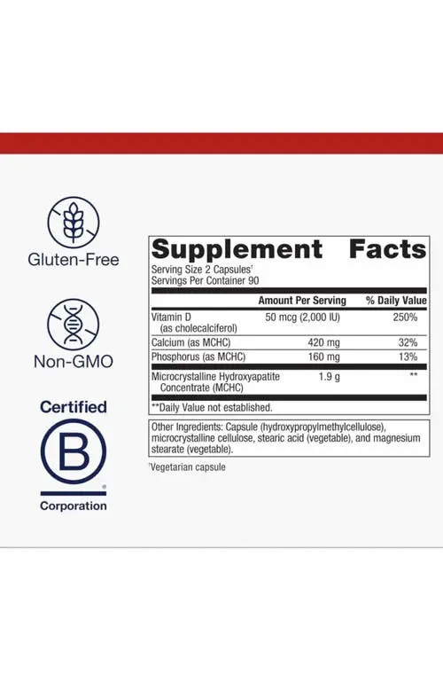 METAGENICS Bone Builder Plus High-absorption Calcium Supplement Capsules 180 Capsules