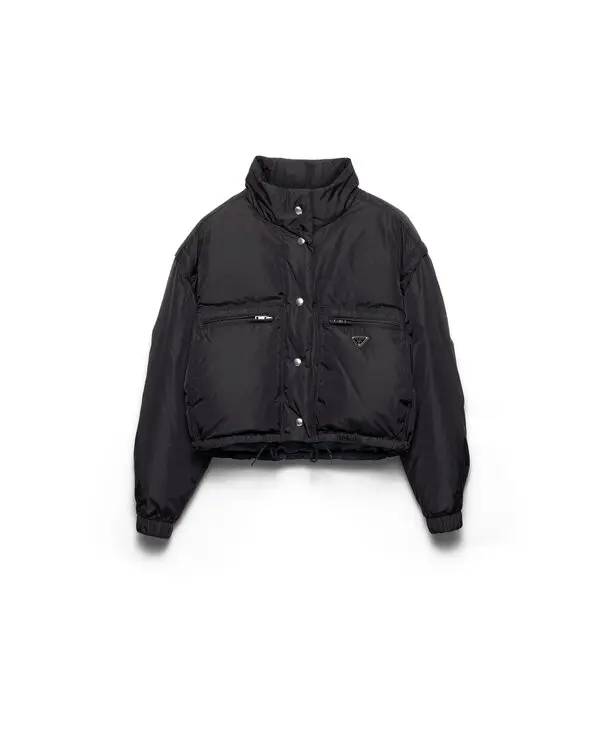 Prada Lightweight Re-nylon Cropped Down Jacket