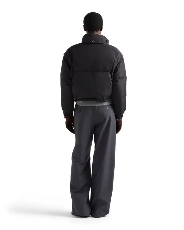 Prada Lightweight Re-nylon Cropped Down Jacket