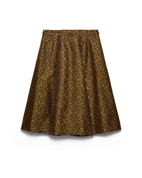 Prada Jacquard Duchesse Skirt - Green