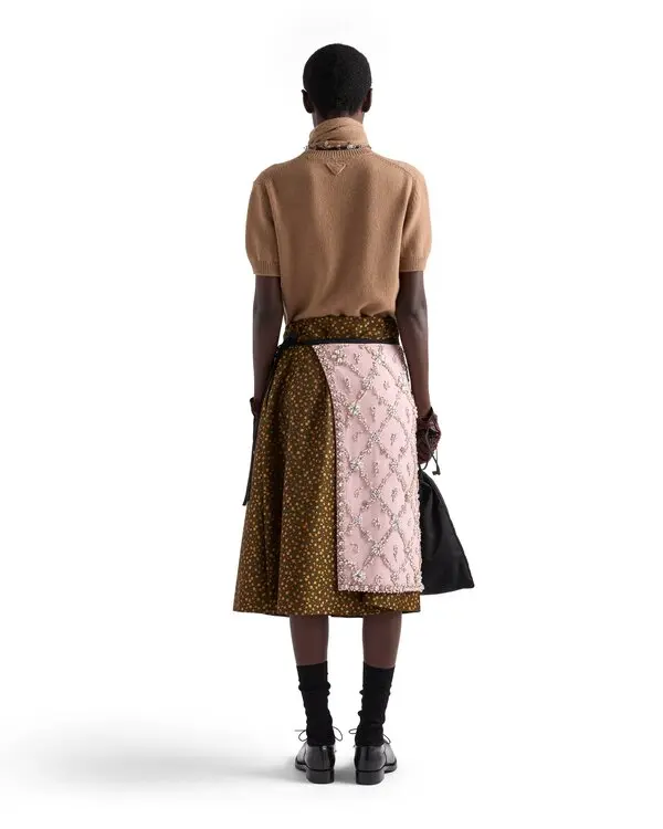 Prada Jacquard Duchesse Skirt - Green
