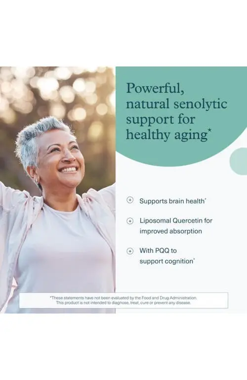 YOUTHEORY Longevity Liposomal Quercetin Fisetin Capsules 60 Vegetarian Capsules