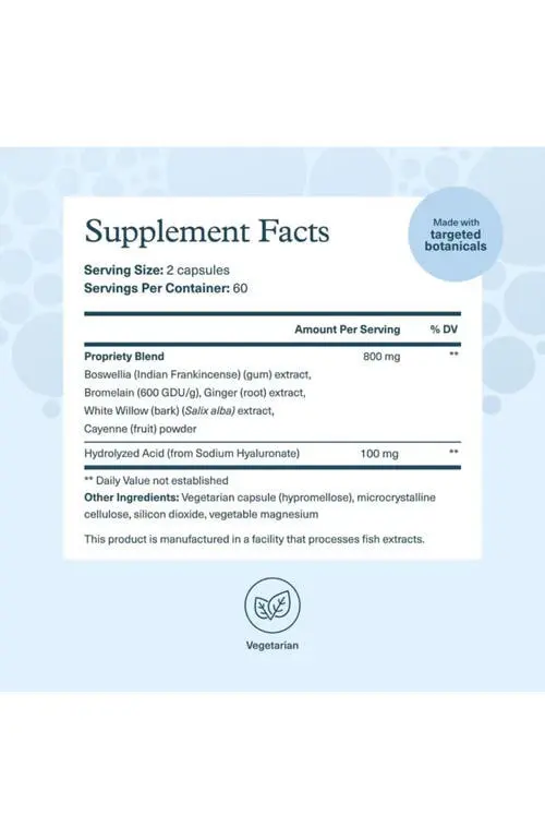 YOUTHEORY Hyaluronic Acid Advanced Joint Support Supplement 120 Vegetarian Capsules