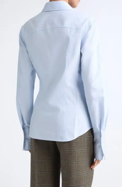 Lafayette 148 New York Drop Shoulder Fitted Cotton Shirt