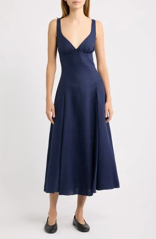 Faithfull The Brand Adalee Linen Midi Dress