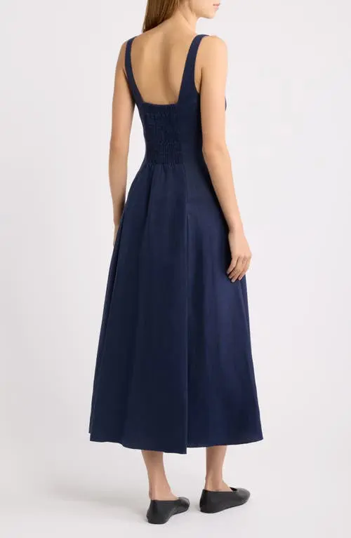 Faithfull The Brand Adalee Linen Midi Dress