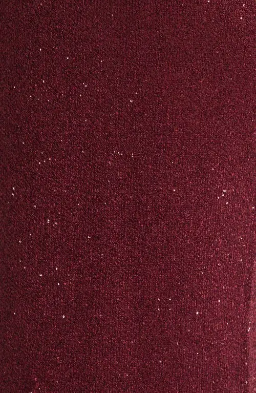 TOCCIN Toccini Sheila Scoop Neck Sequin Bodysuit - Oxblood