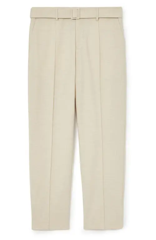 REISS Peshi Belted Trousers - Stone