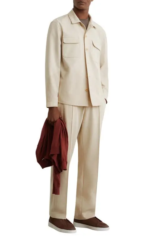 REISS Peshi Belted Trousers - Stone