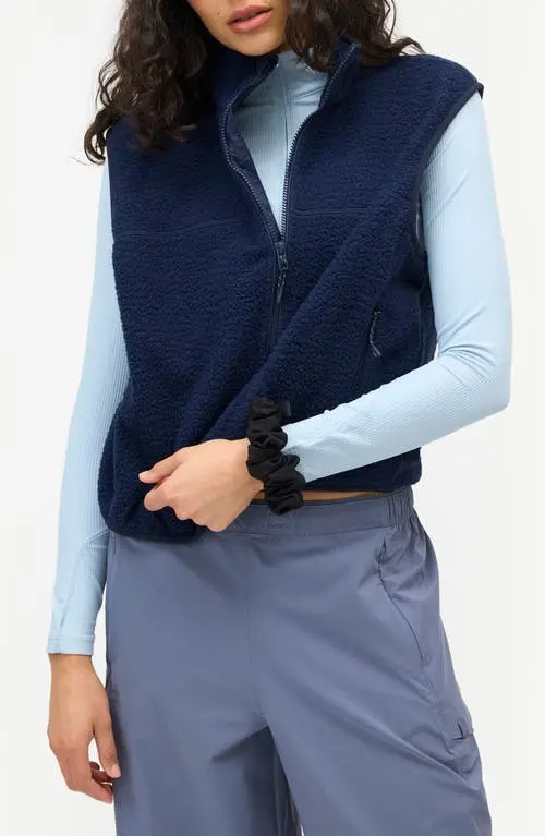 HALFDAYS Chapelle High-pile Fleece Vest - Navy
