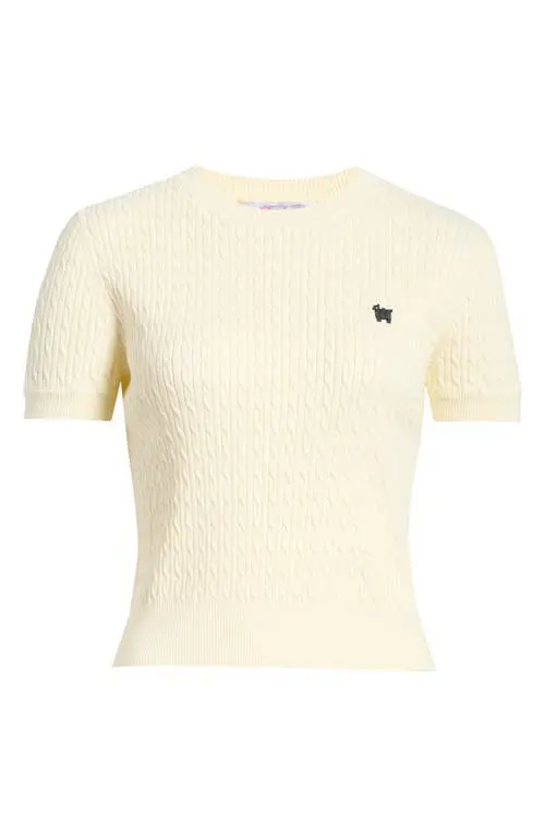 ROWING BLAZERS Sheep Cotton Cable Knit Sweater - Ivory