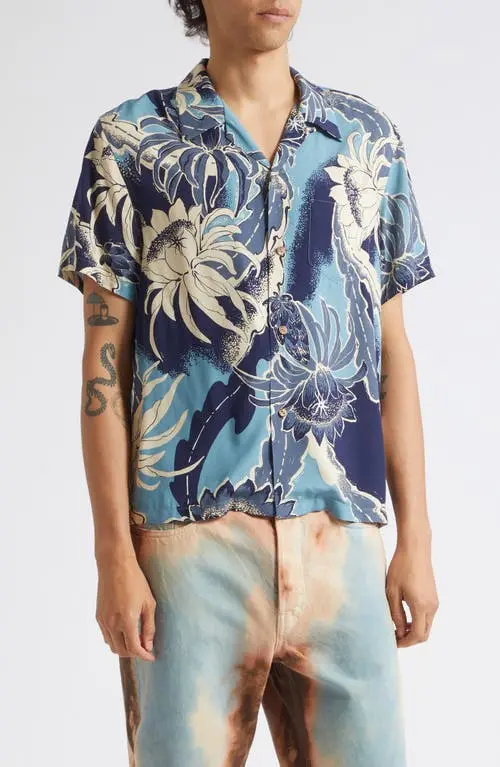 JW Anderson Floral Viscose Camp Shirt