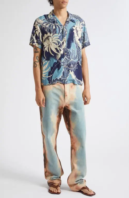 JW Anderson Floral Viscose Camp Shirt