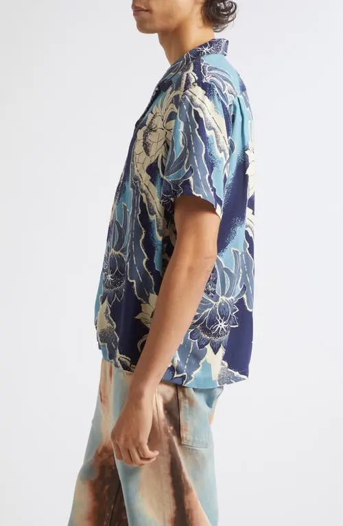 JW Anderson Floral Viscose Camp Shirt