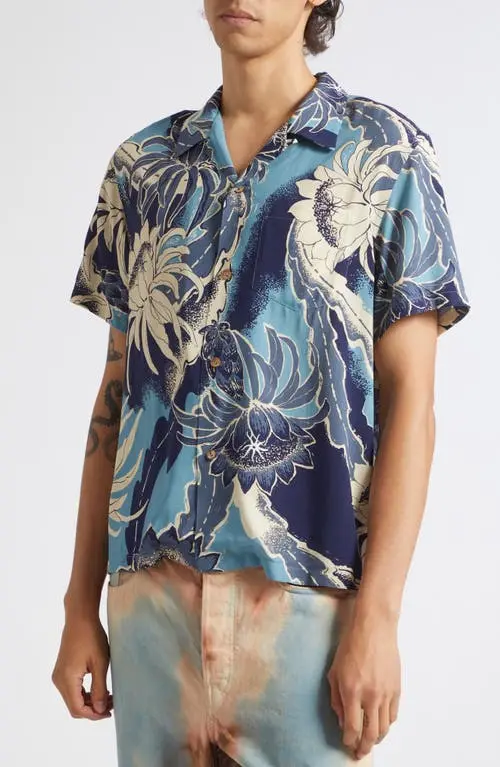 JW Anderson Floral Viscose Camp Shirt