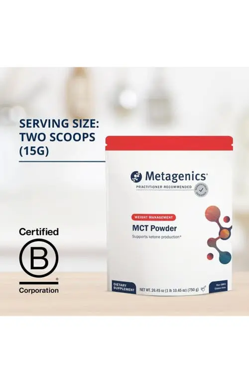 METAGENICS Mct Powder Medium Chain Triglycerides Energy Support Supplement