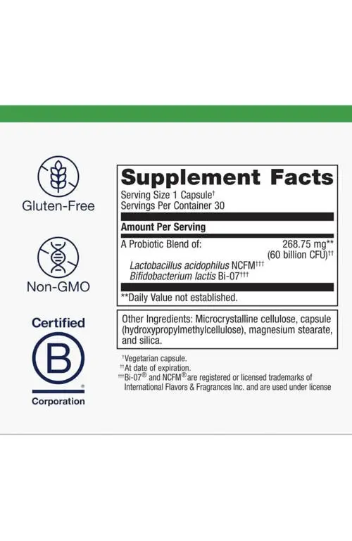 METAGENICS Ultraflora Ib Advanced Probiotic Digestive Support 30 Capsules