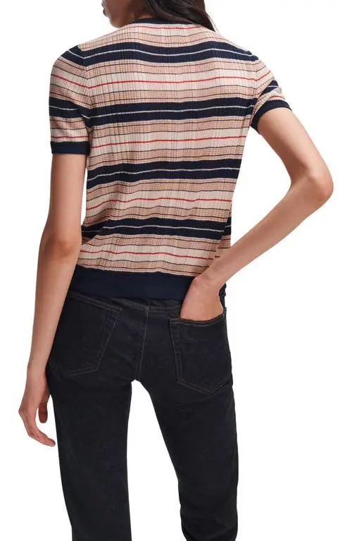 Rag & Bone Teresa Silk Blend Striped Cardigan