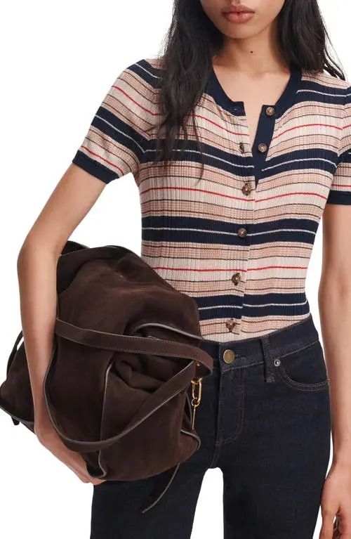 Rag & Bone Teresa Silk Blend Striped Cardigan
