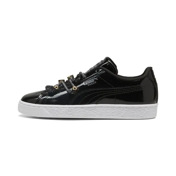 PUMA Suede Bloom Patent Lace-up Sneakers - Black
