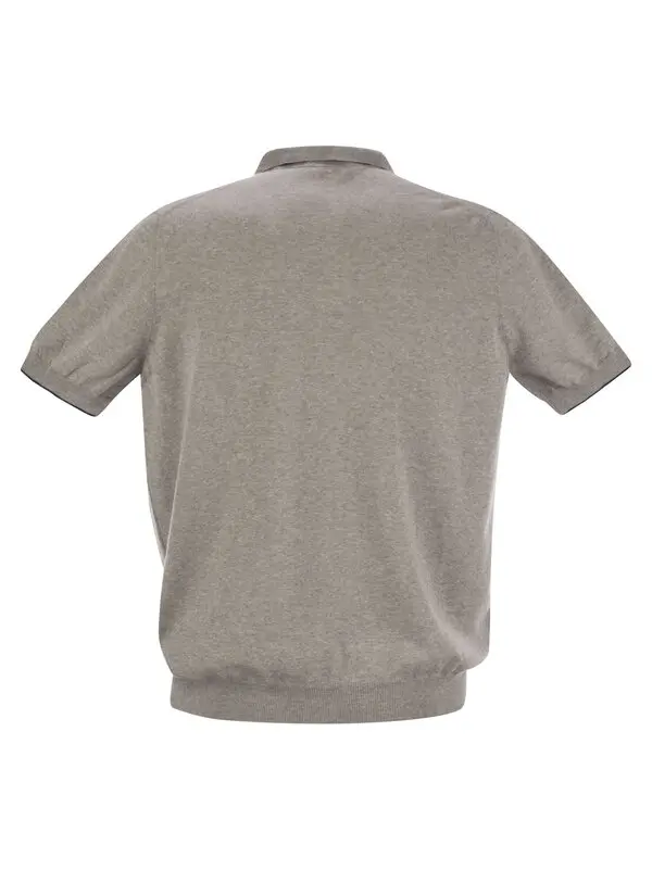 FAY Cotton Buttonless Polo Shirt