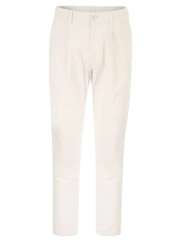 Herno Trousers With Pleats - Cream