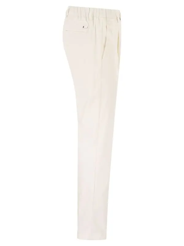 Herno Trousers With Pleats - Cream