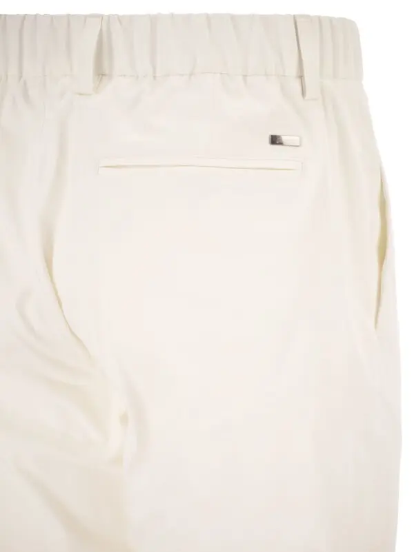 Herno Trousers With Pleats - Cream