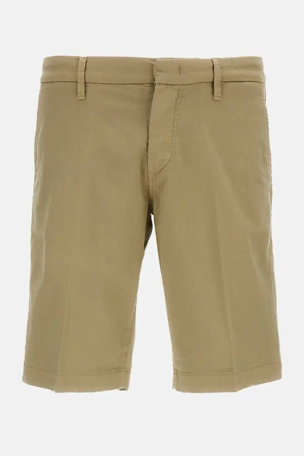 FAY Stretch Cotton Gabardine Chino Bermuda Shorts