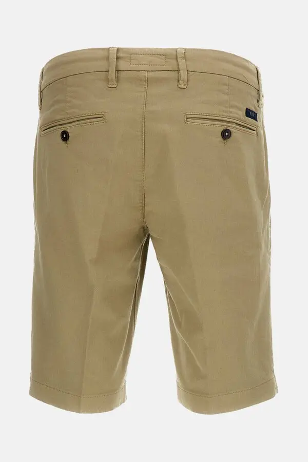 FAY Stretch Cotton Gabardine Chino Bermuda Shorts