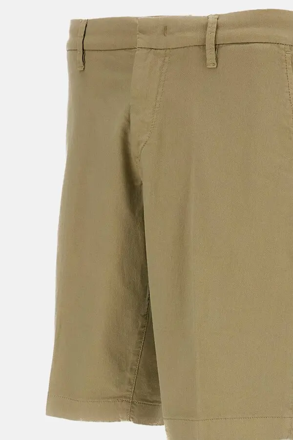 FAY Stretch Cotton Gabardine Chino Bermuda Shorts