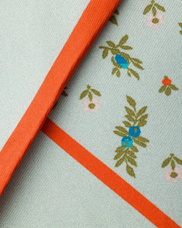 Prada Printed Silk Twill Skinny Scarf