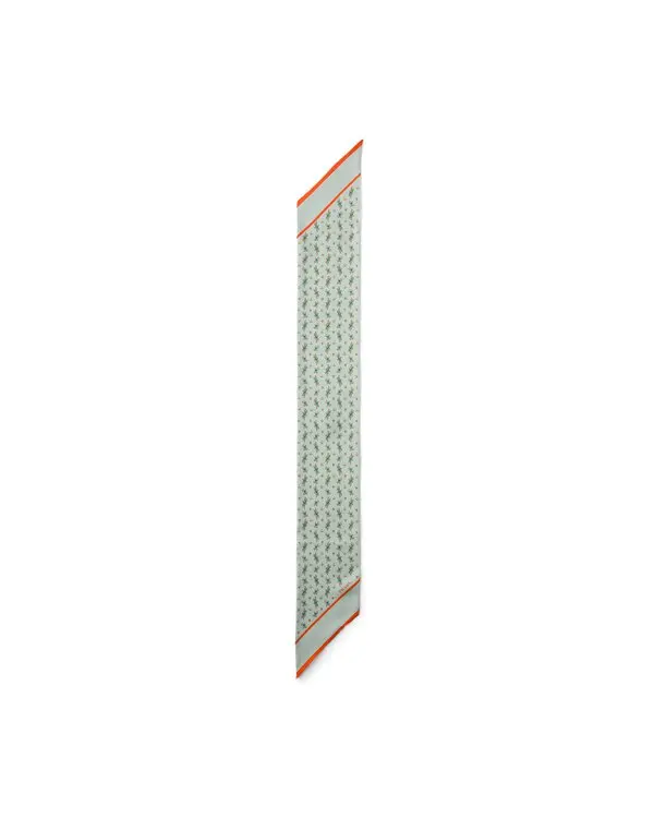 Prada Printed Silk Twill Skinny Scarf