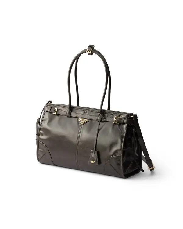 Prada Bonnie Large Leather Handbag - Green