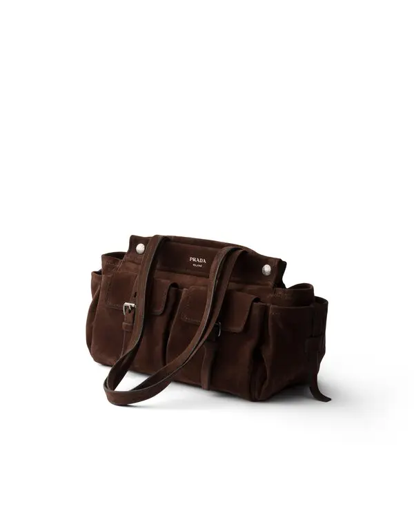 Prada Medium Suede Tote Bag