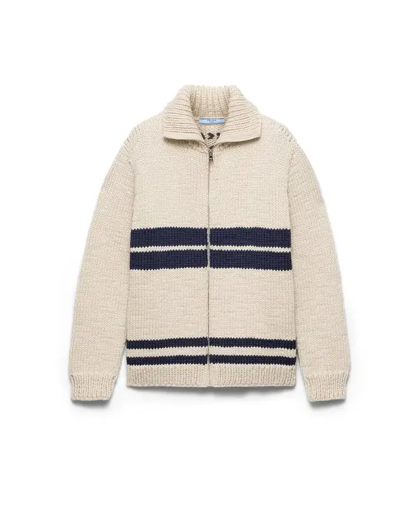Prada Wool Zipper Cardigan