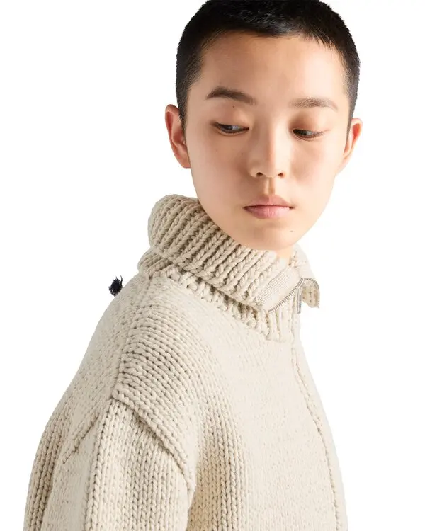 Prada Wool Zipper Cardigan