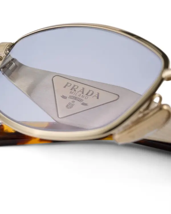 Prada Metal Frame Sunglasses With Logo