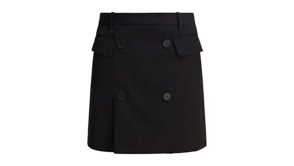 Balenciaga Viscose And Wool Twill Mini Skirt