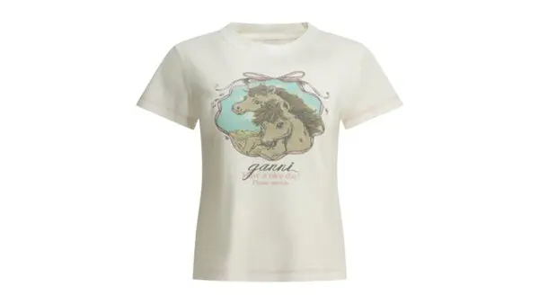 GANNI Qixi Crewneck Sweatshirt T-shirt