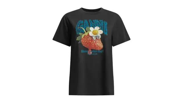 GANNI Strawberry Crewneck Sweat-shirt T-shirt