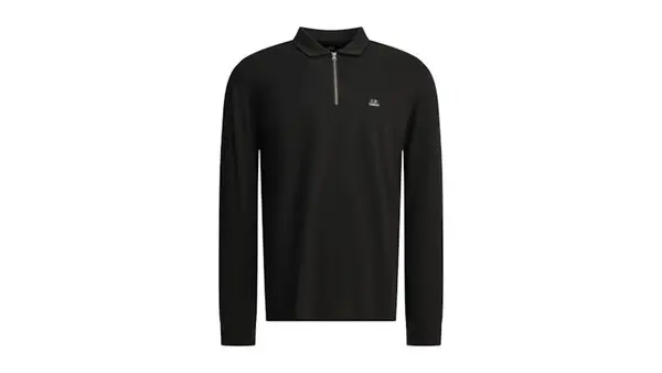 C.P. COMPANY Halfzip Polo Logo Shirt