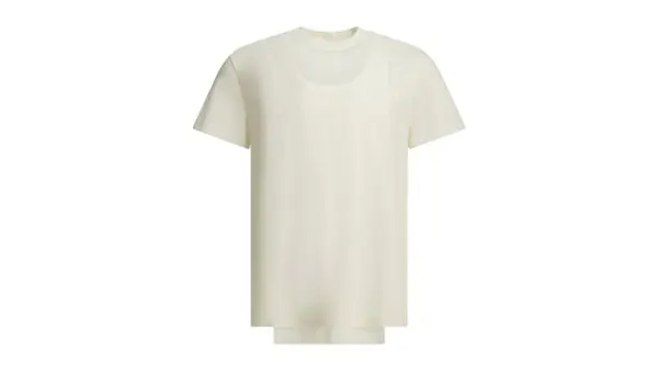MAISON MARGIELA Double Layer Crewneck Sweat-shirt T-shirt - White