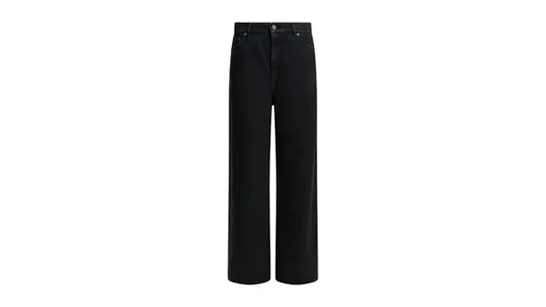 GOLDEN GOOSE Melody Boyfriend Wide Leg Jeans - Black