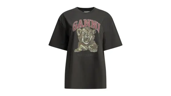 GANNI Baby Tiger Crewneck Sweat-shirt T-shirt