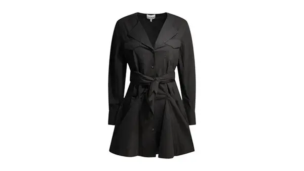 GANNI Short Chemise Dress - Black