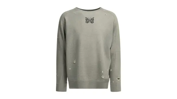 Needles Deconstructed Crewneck Sweatshirt - Grey