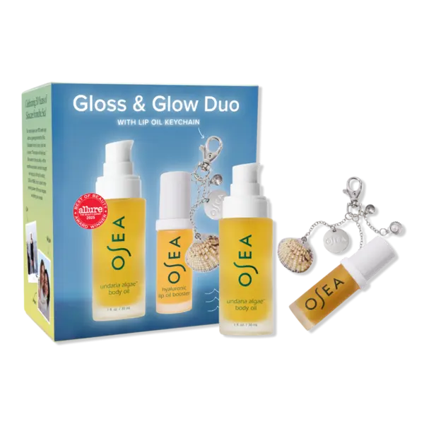 OSEA Gloss & Glow Duo With Lip Oil Keychain